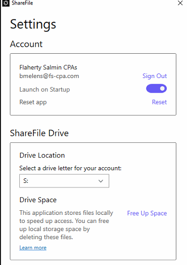 Sharefile for Windows Refresh Content Guide – Flaherty Salmin CPAs